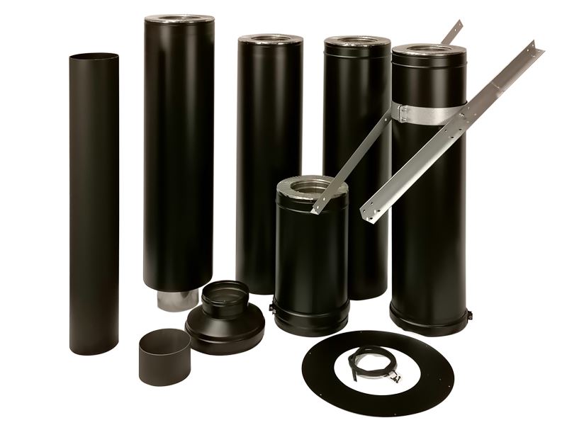 Gram stålpipe BO Ø150 L250 cm uiso/iso (200/050) fra S-varme